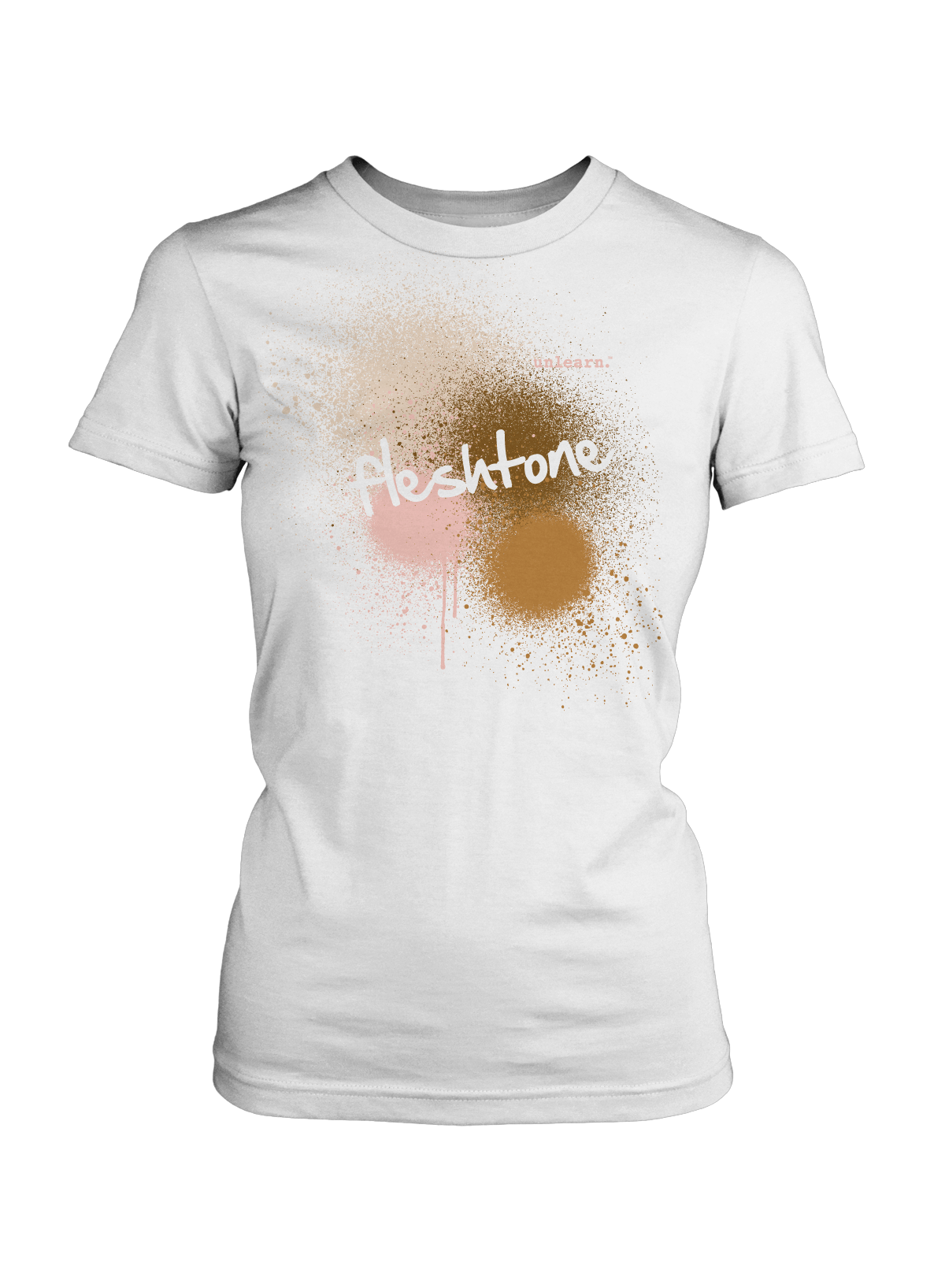 Fleshtone Spraypaint - Women's Fitted T-Shirt – unlearn.